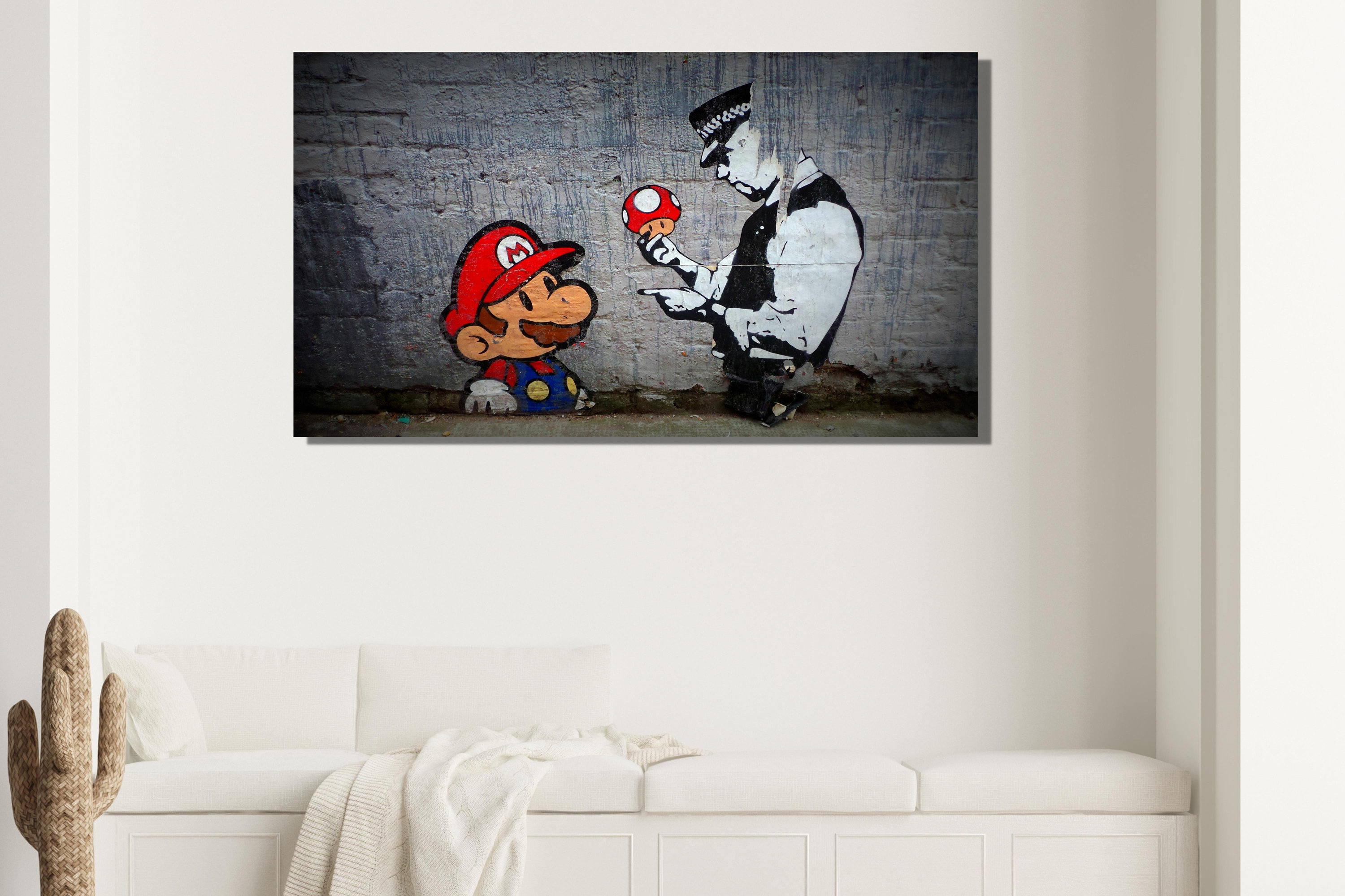 Banksy Mario and Cop Printsuper Mario Graffiti Artstreet - Etsy