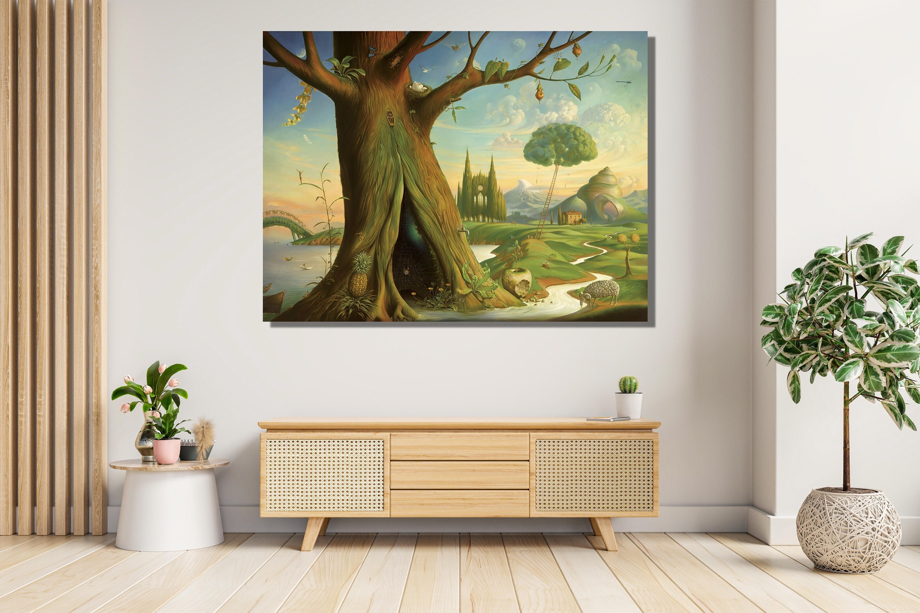 Tree of Life by Kush Canvas Art,vladimir Kush Canvas Surreal Painting ...