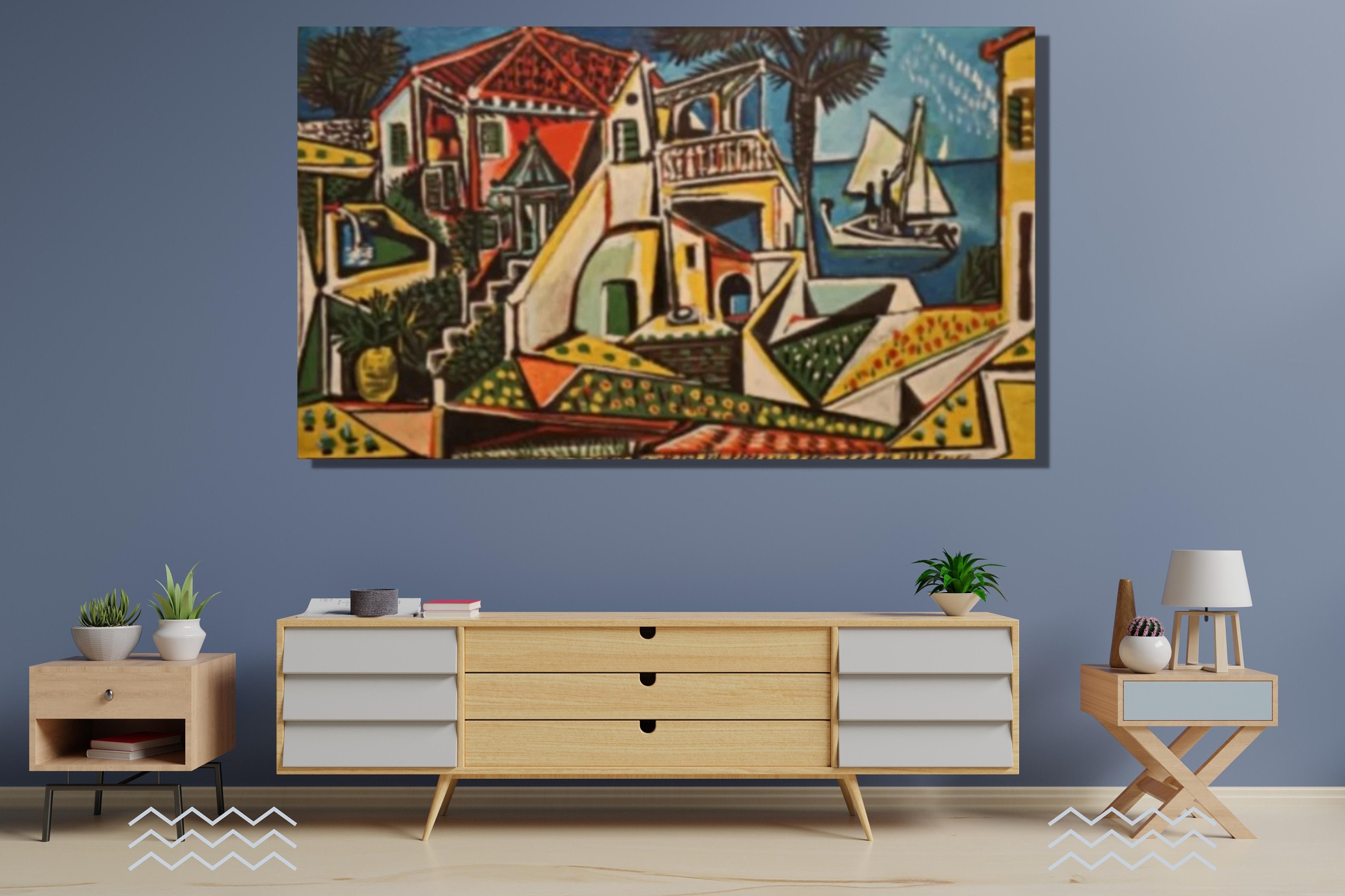 Pablo Picasso : Mediterranean Landscape 1952 Canvaspablo - Etsy