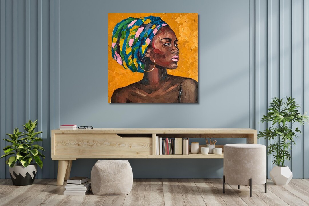 Afro Woman Graffiti Canvas|colorful Afro Art Print|modern Urban Decor ...