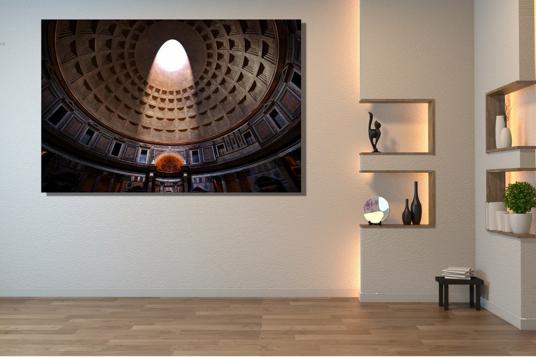 Pantheon's Captivating Glow Canvas Art,ancient Rome Canvas,pantheon ...