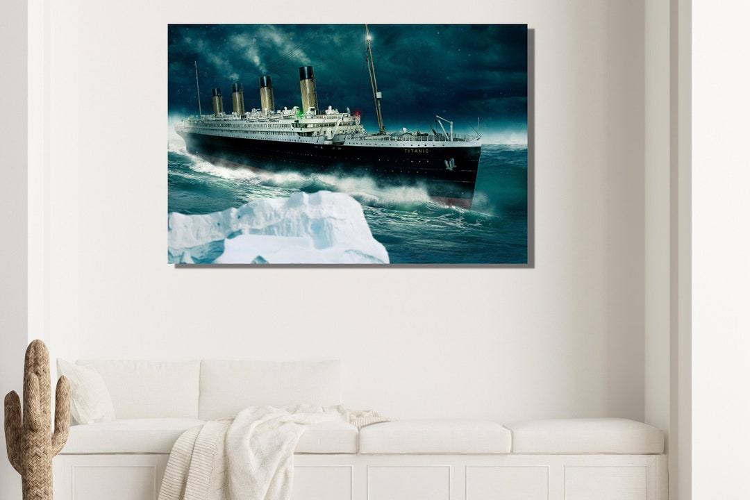 Titanic Print on Canvas,titanic Ship Art,titanic Canvas Wall Art ...