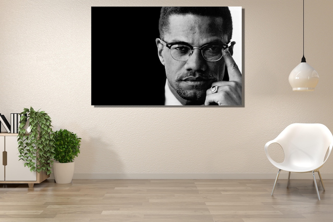 Malcom X Canvas Wall Art|music Room Wall Art Decor|gift for Her Him ...