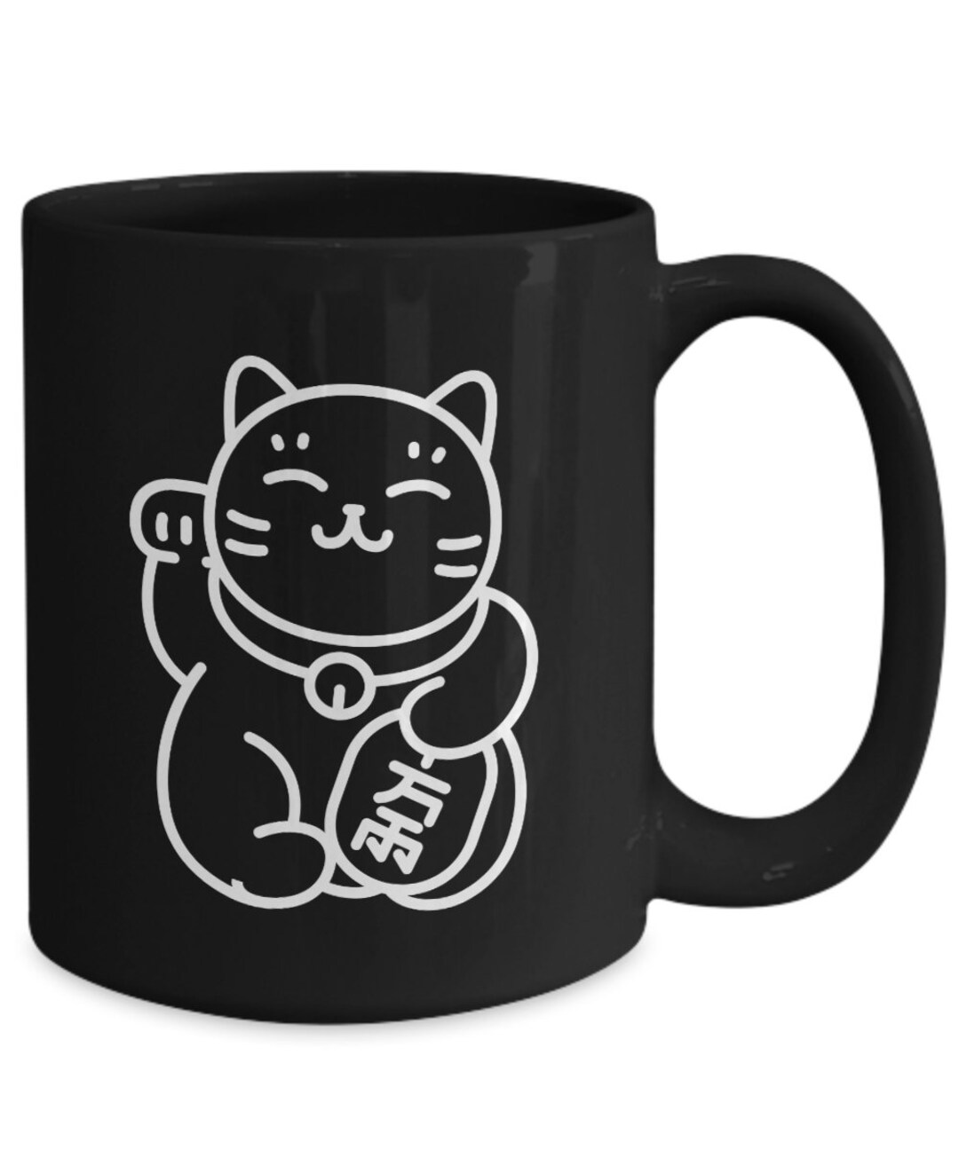 Lucky Cat Waving Arm, Lucky Cat Mug, Maneki Neko Lucky Cat Waving Arm ...