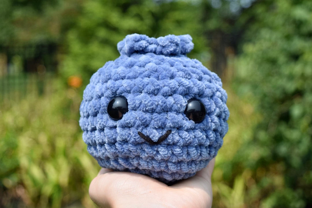 Cute Crochet Blueberry Chunky Blueberry Plushie Happy - Etsy