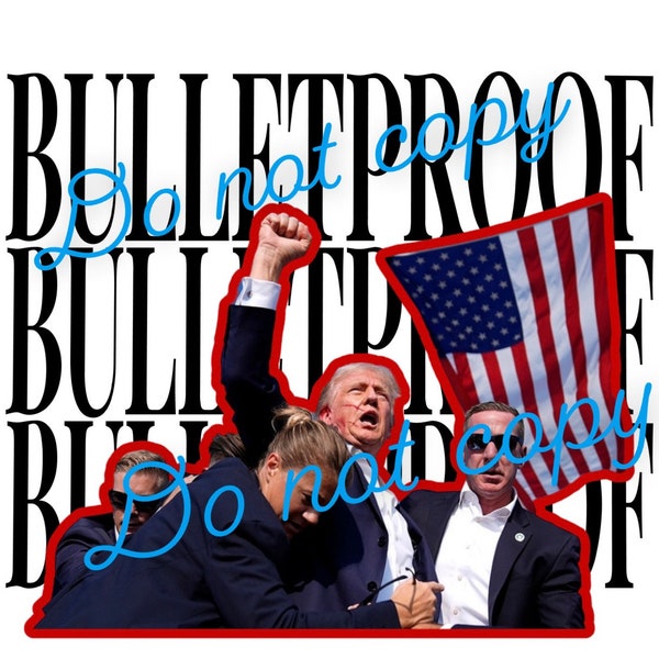 Trump Bulletproof Svg - Etsy