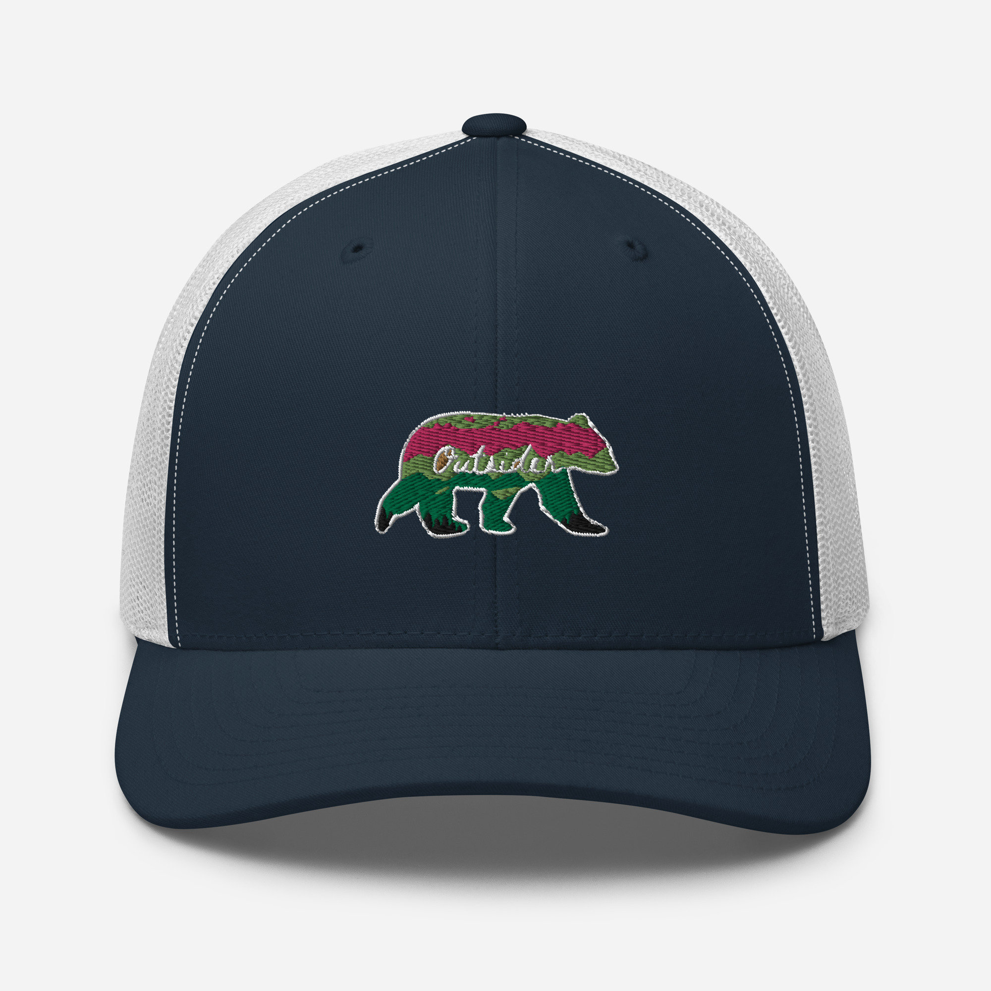 Trucker Cap Bear Cap Grizzly Bear Hat Mesh Grizzly Bear Hat Cap Mesh ...