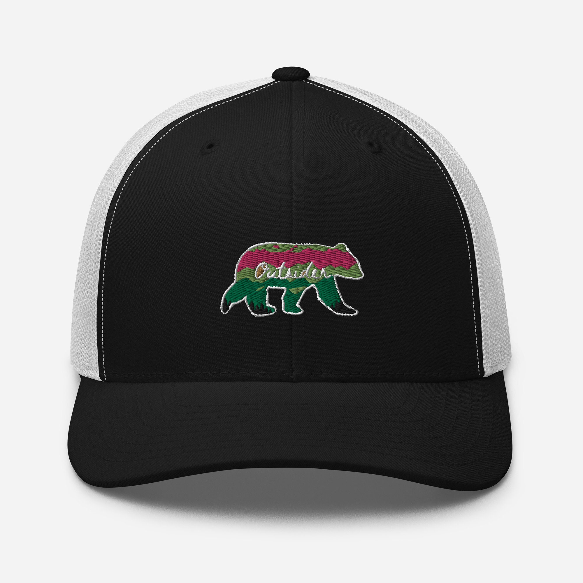 Trucker Cap Bear Cap Grizzly Bear Hat Mesh Grizzly Bear Hat Cap Mesh ...