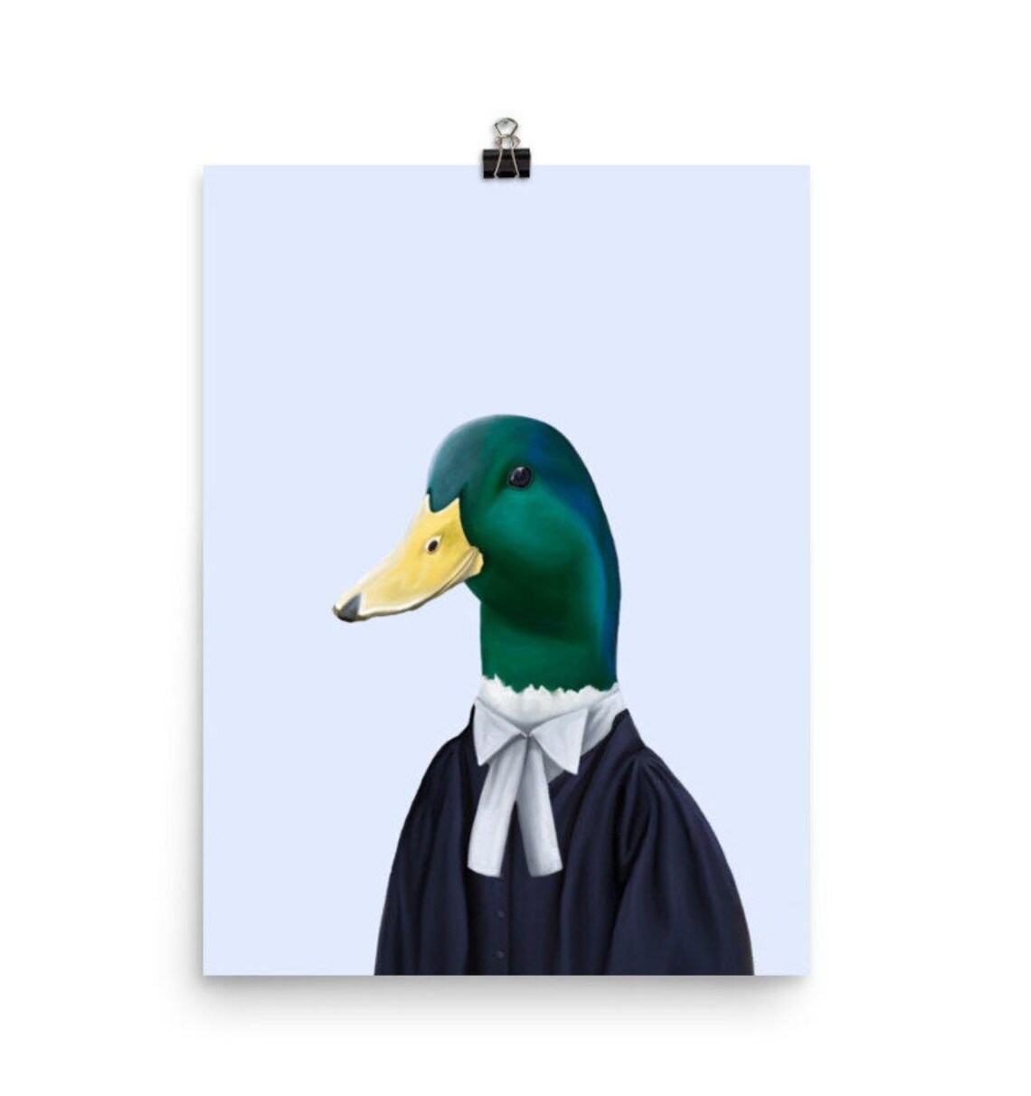 Mallard Duck in Lawyer Robes Minimalist Pop Contemporary Illustration ...