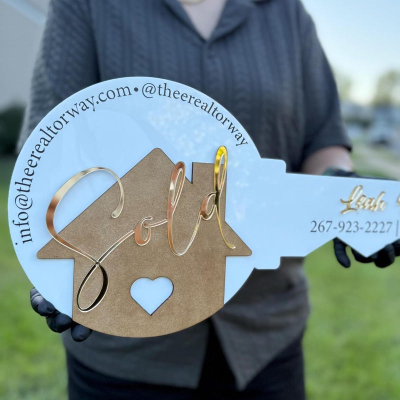 Realtor Key Sign - Etsy