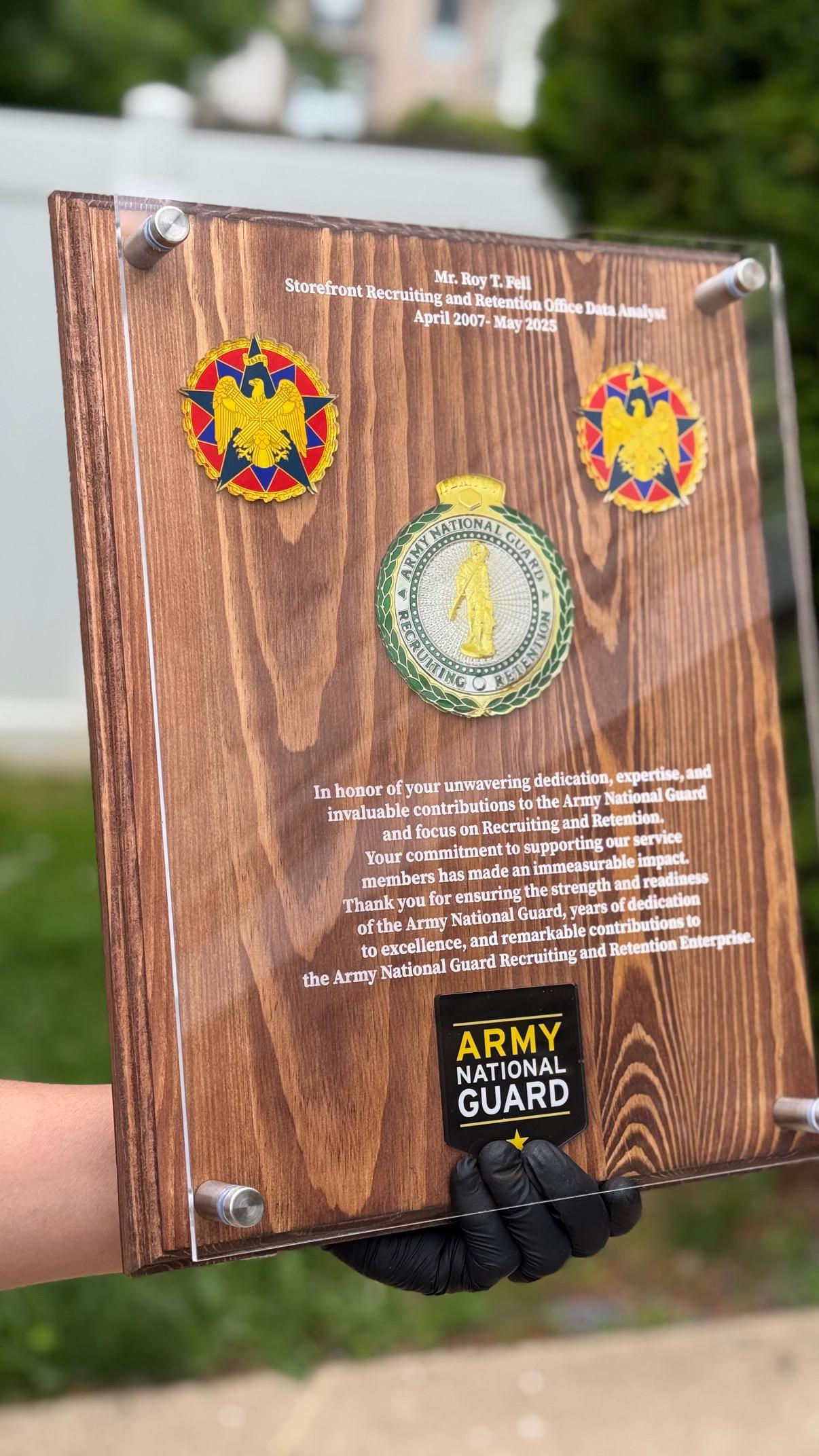 Military Retirement Plaque – Custom 11"x14" Acrylic & Wood Gift ...