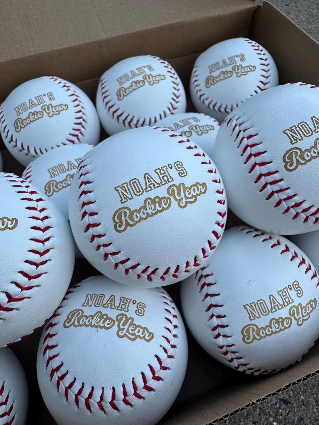 Engraved Baseballs - Grey or Brown Color Engraving - Etsy