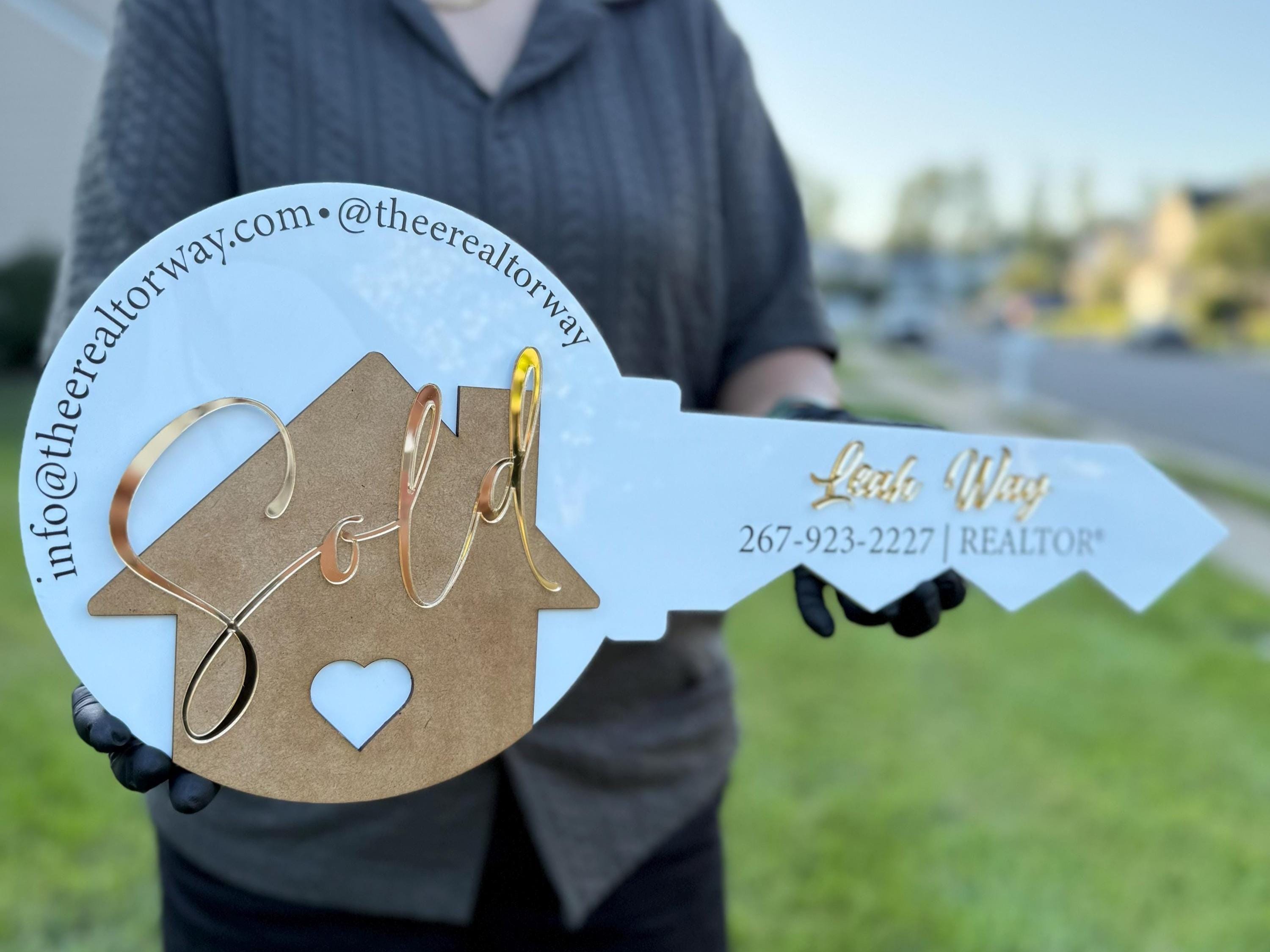 Customized Realtor Key | Sold House Key | Realtor Acrylic Sign ...