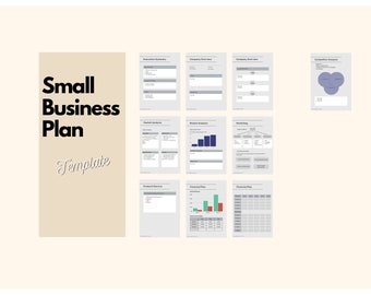Small Business Plan Template, Editable in Canva, Start up Workbook ...
