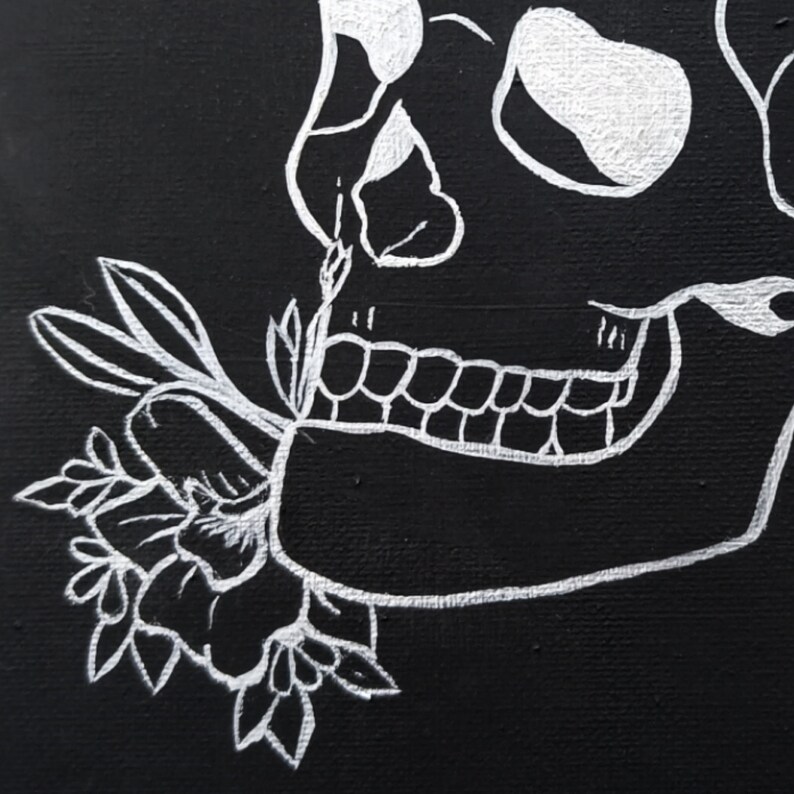 Acrylic Painting | Skull | Skullpainting | Acrylic on Canvas 20 X 20 Cm ...