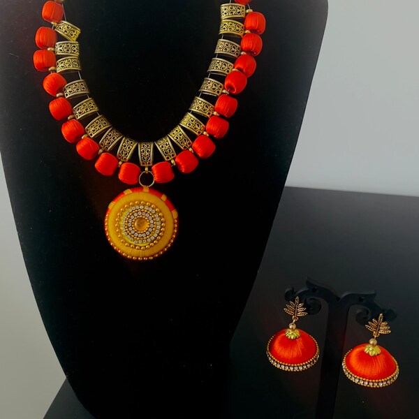 Silk Thread Necklace - Etsy