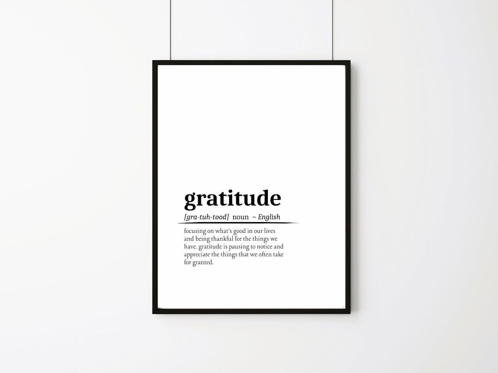 Gratitude Definition, Printable Wall Art, Gratitude Poster, Gratitude ...