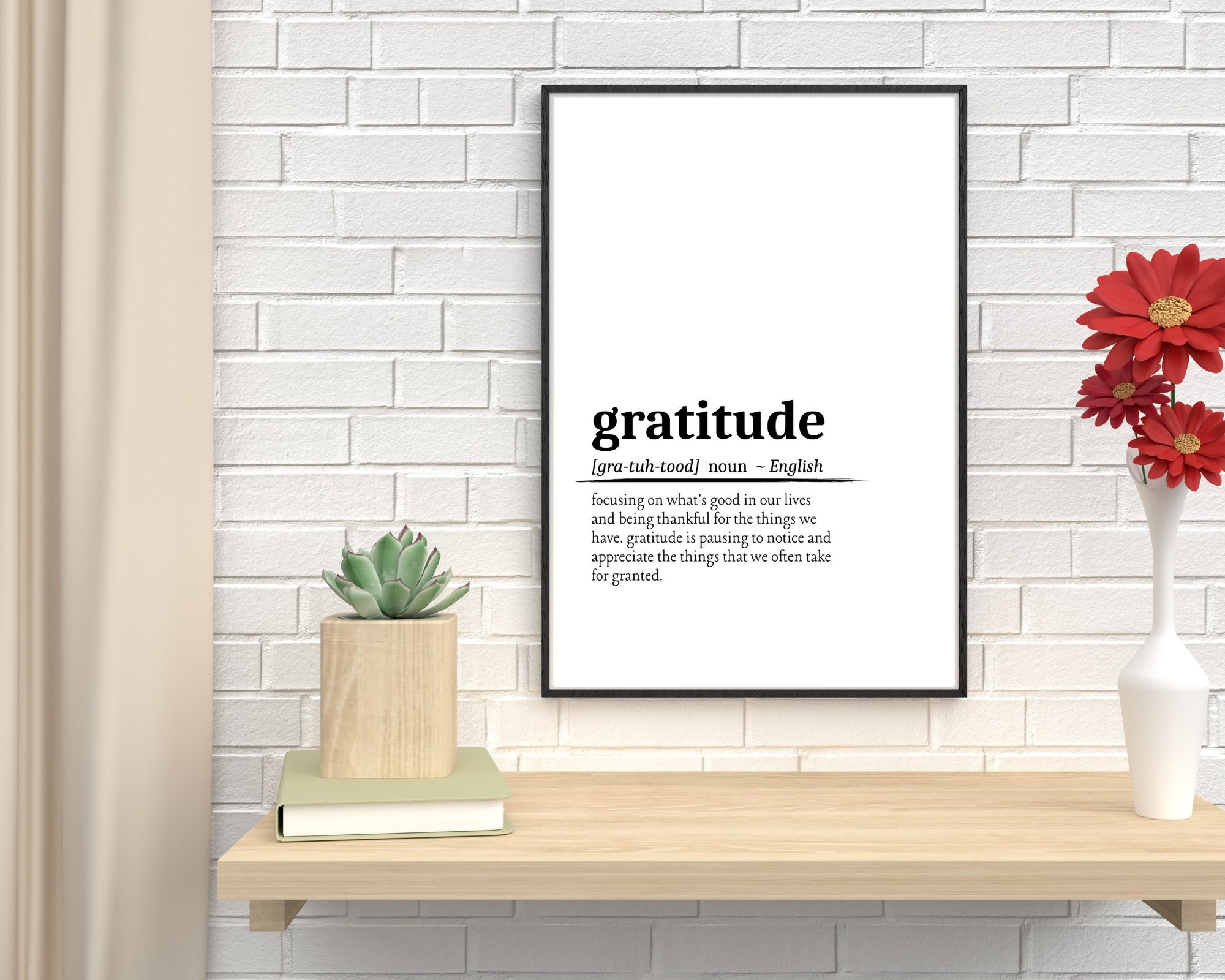 Gratitude Definition, Printable Wall Art, Gratitude Poster, Gratitude ...