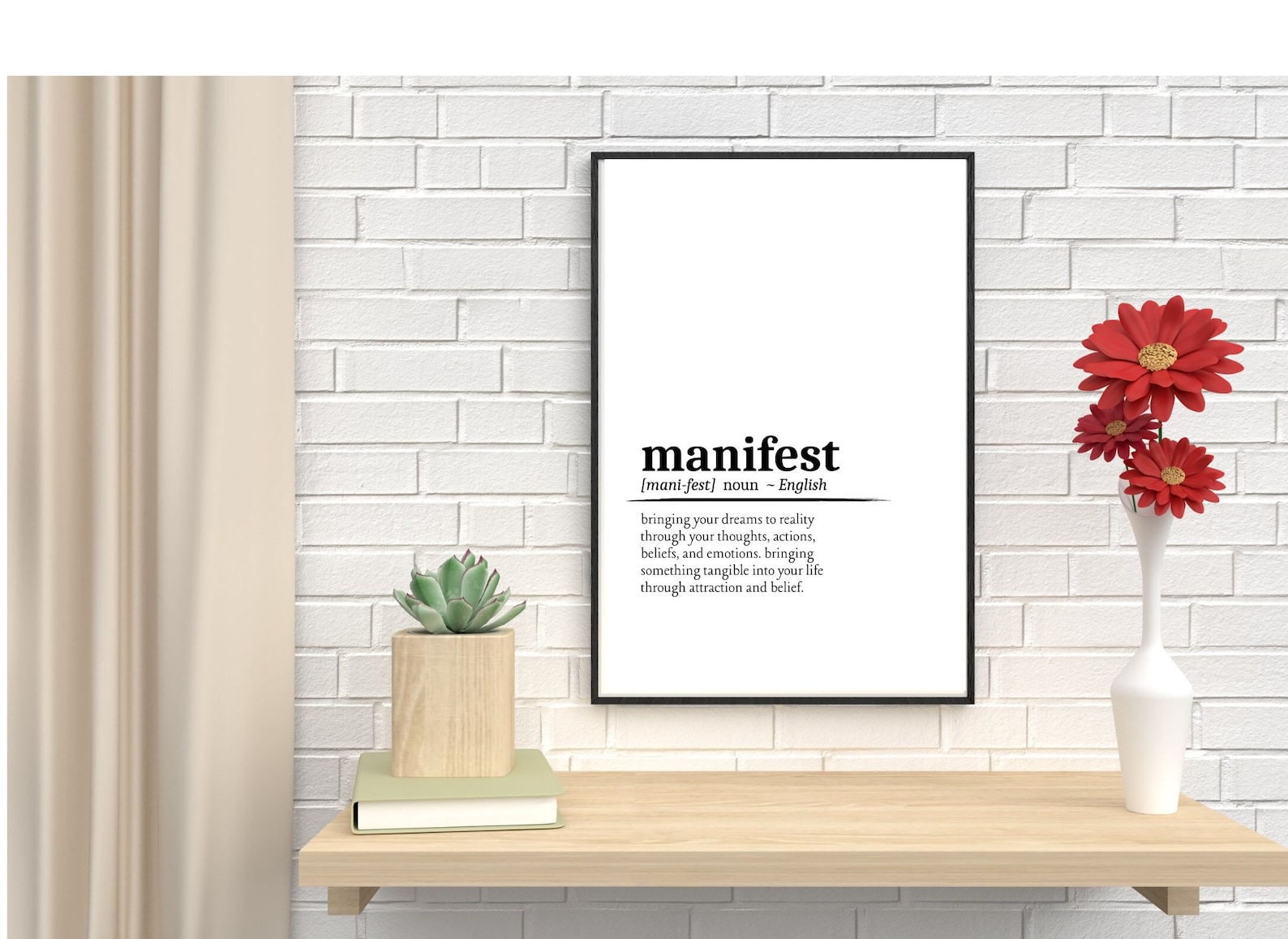 Manifest Definition, Printable Wall Art, Manifest Poster, Manifest ...
