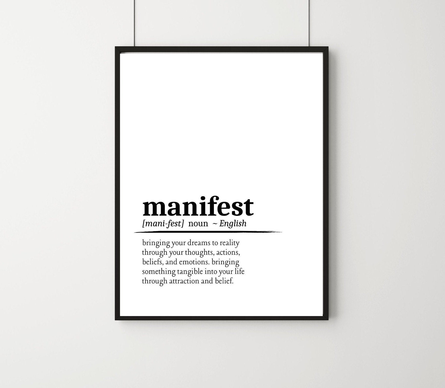 Manifest Definition, Printable Wall Art, Manifest Poster, Manifest ...