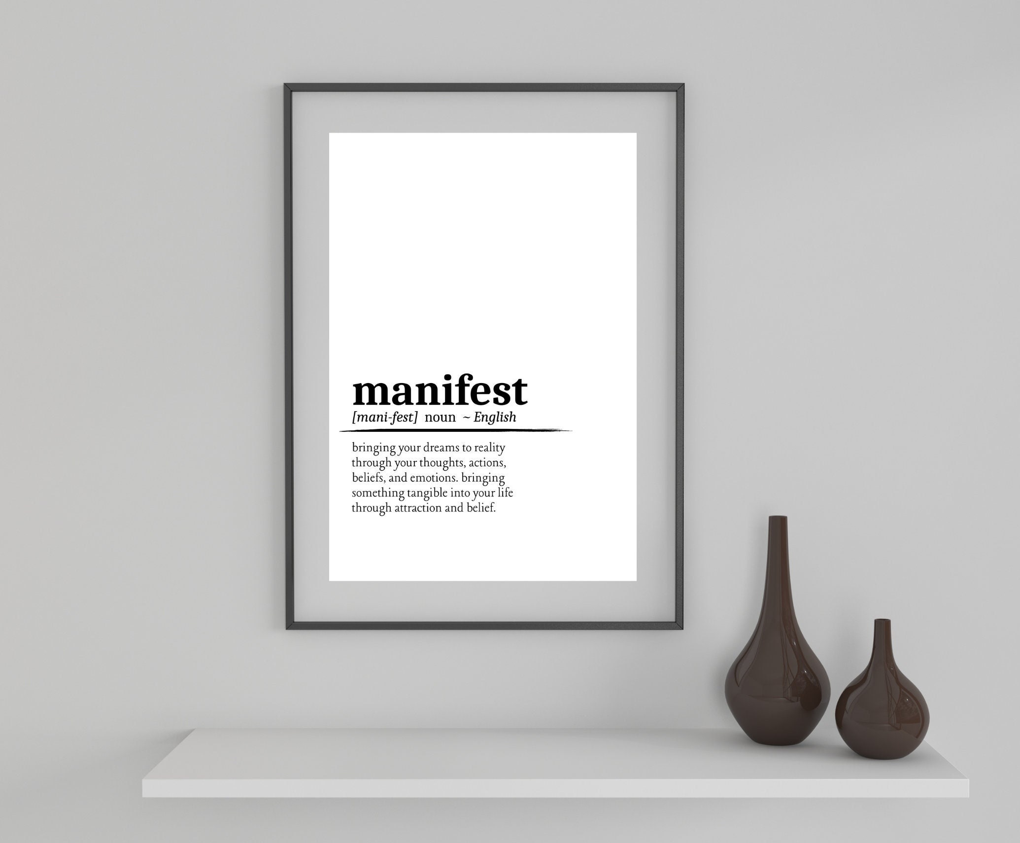 Manifest Definition, Printable Wall Art, Manifest Poster, Manifest ...