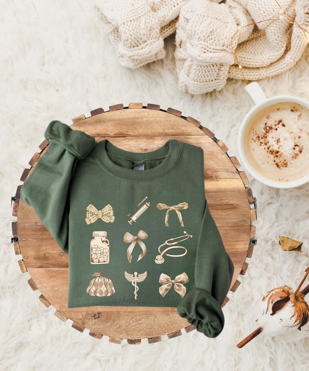 Fall Nurse Sweatshirt, Nurse Coquette Bow Shirt Girlcore Nursing School ...