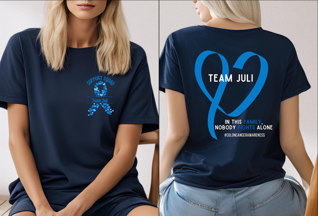 Custom Colon Cancer Shirt, Cancer Support Squad, Colon Cancer Awareness ...