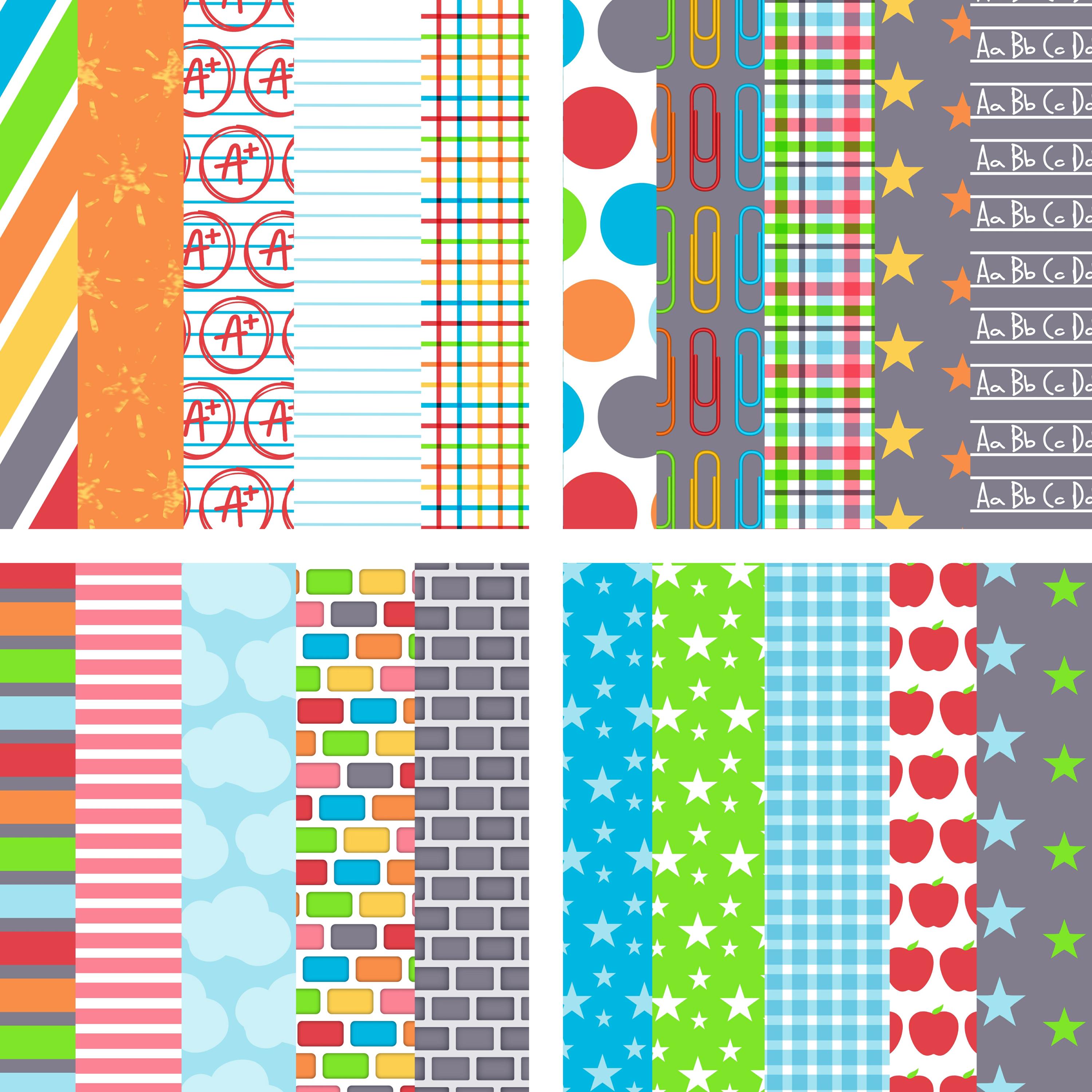 School Days Digital Scrapbook Kit - Etsy