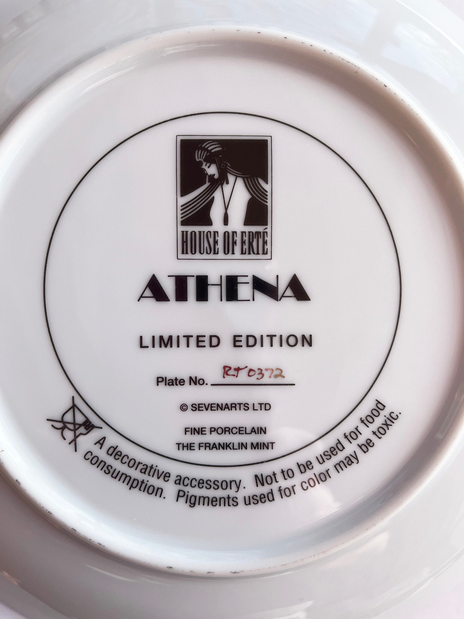 Erte' Limited Edition Collectors Plate Athena - Etsy
