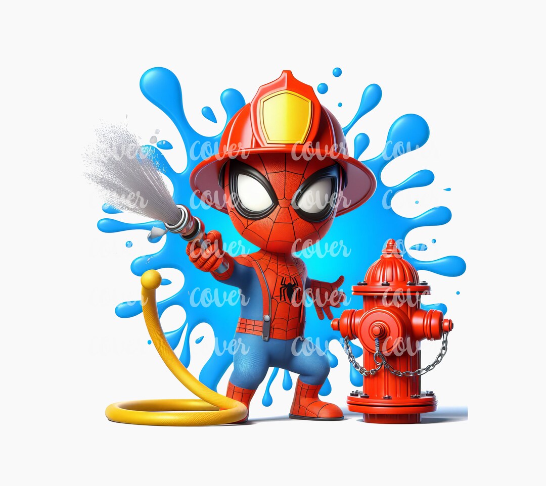 PNG Fireman Super Hero Design - Etsy