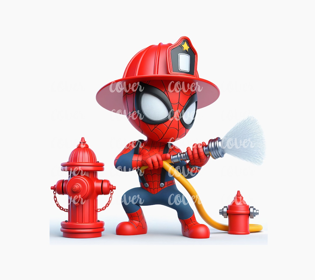 PNG Fireman Super Hero Design - Etsy