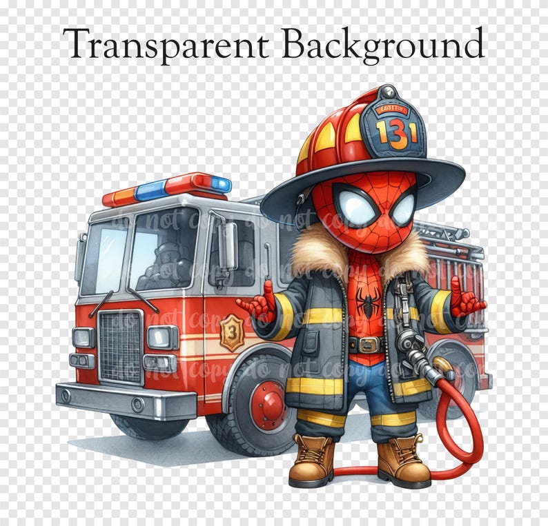 PNG Fireman Super Hero Design - Etsy