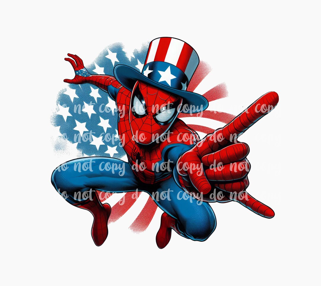 PNG 4th July Super Hero Design - Etsy