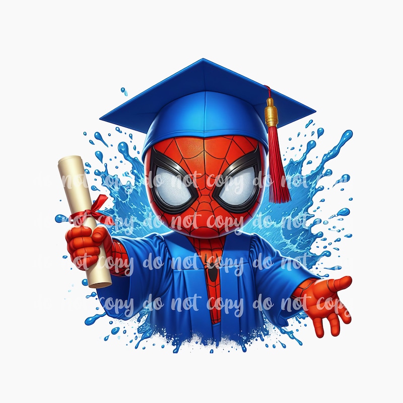 Spiderman Graduate - Etsy