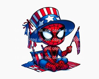 PNG 4th July Super Hero Design - Etsy
