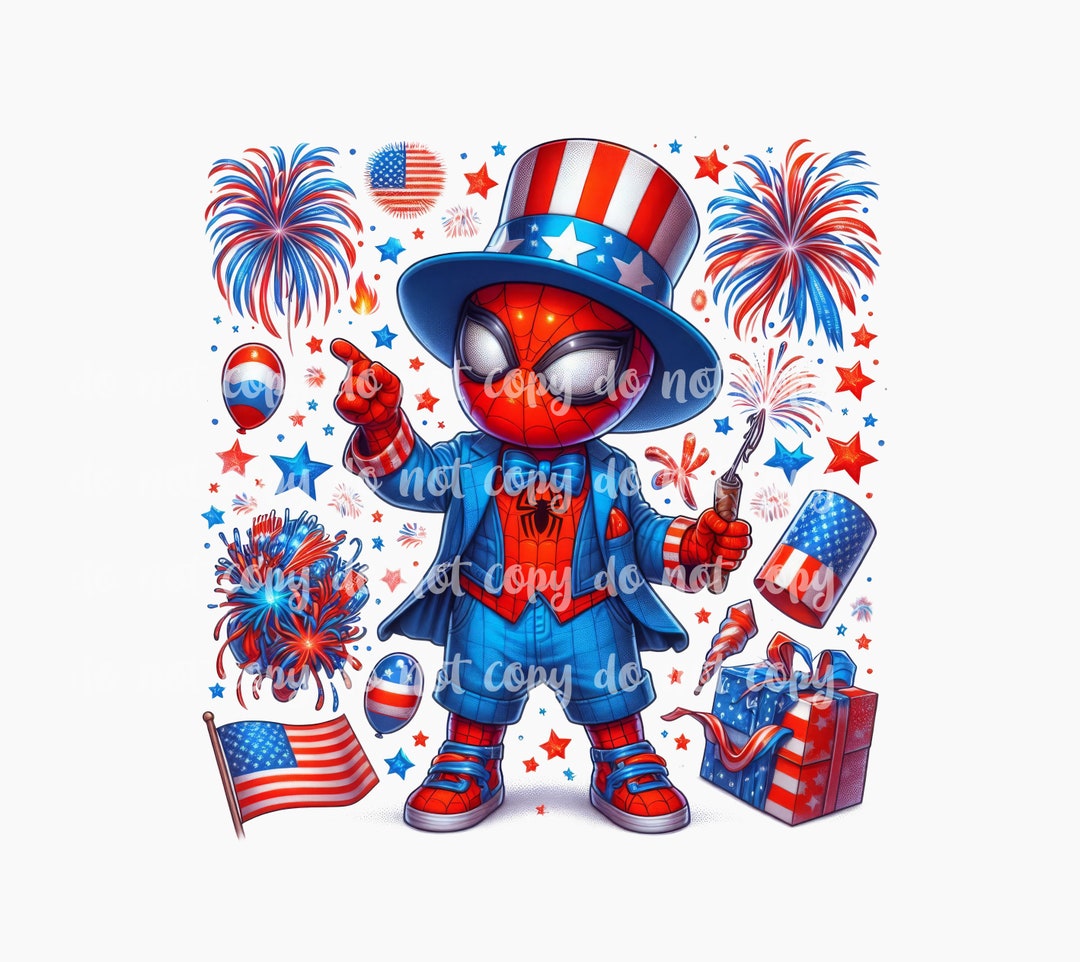 PNG 4th July Super Hero Design - Etsy