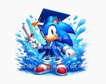 Sonic Graduation PNG Image, Clipart Images, Graphics and Artwork, PNG ...