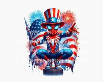 PNG 4th July Super Hero Design - Etsy