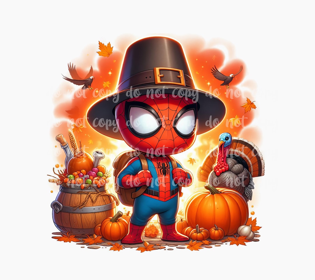 PNG Thanksgiving Super Hero Design - Etsy