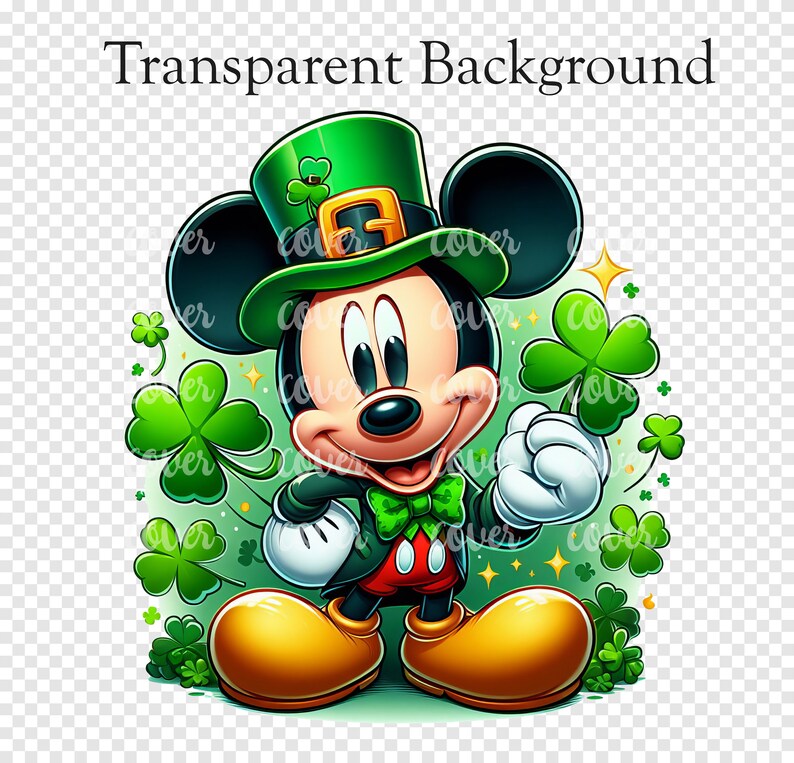 PNG St Patrick's Day Mickey Design - Etsy