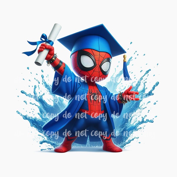Spiderman Graduation - Etsy
