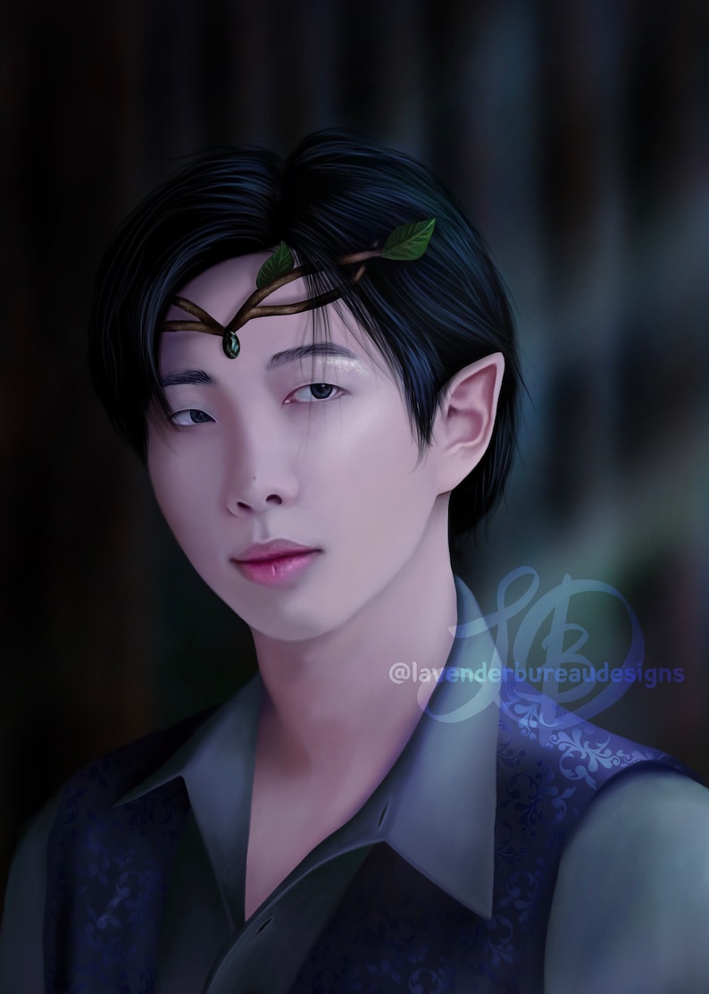 BTS Namjoon RM Elf Prince Fanart Photocard - Etsy