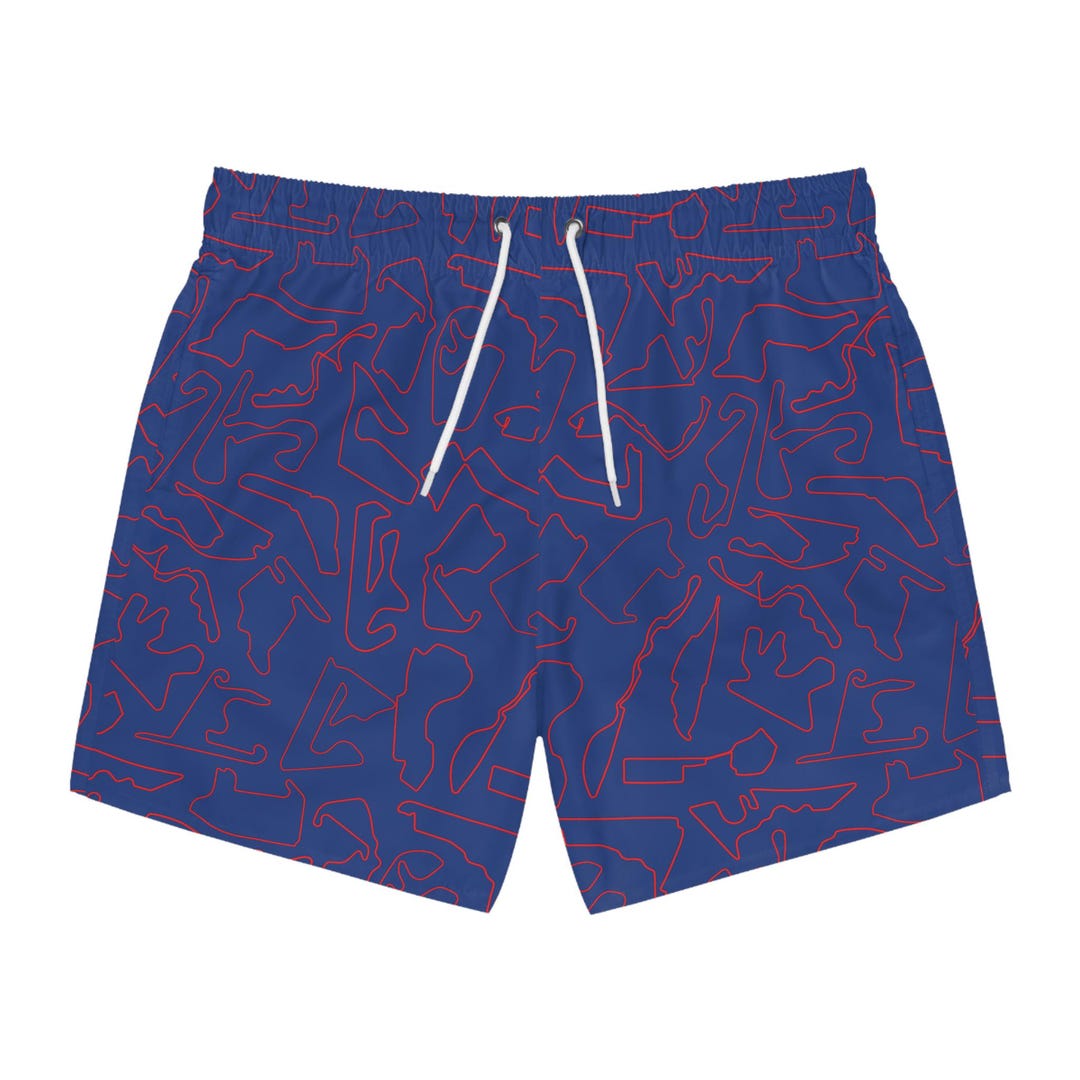Red Bull F1 Inspired Swim Trunks, Racing Car Swimwear, Formula One ...