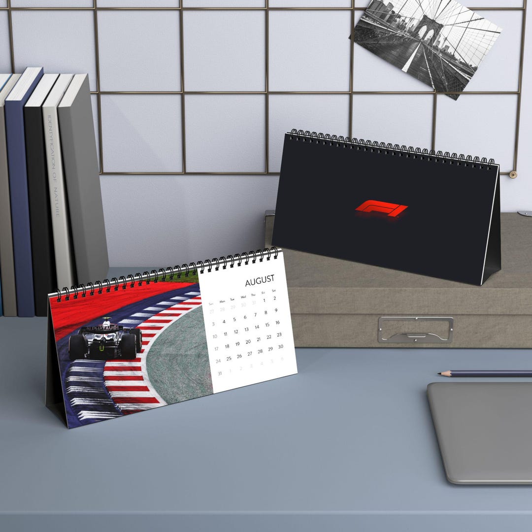 Desktop Calendar, 2025 Grid, Formula One Themed Planner, Racing Fan ...