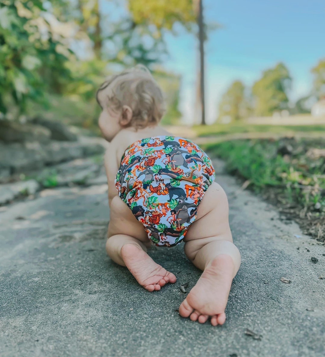 Jungle Book Cloth Diaper | Mowgli and Baloo Cloth Diaper | Pocket Cloth ...