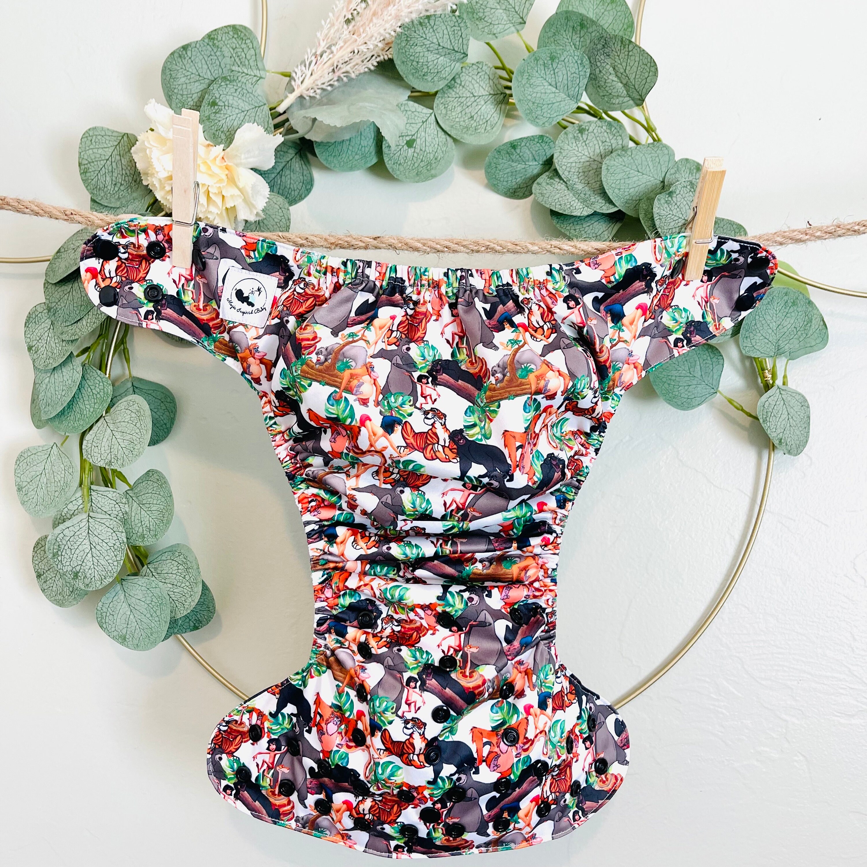 Jungle Book Cloth Diaper Mowgli and Baloo Cloth Diaper Pocket Cloth ...