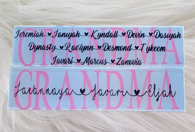 Personalized Glass Tile Mom Grandma Nana Father Dad Grandpa teacher Dog ...