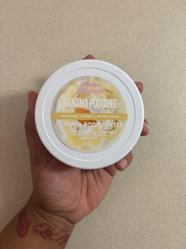 Banana Pudding Whipped Essential Body Butter, Fast Absorbing, Soft Non ...