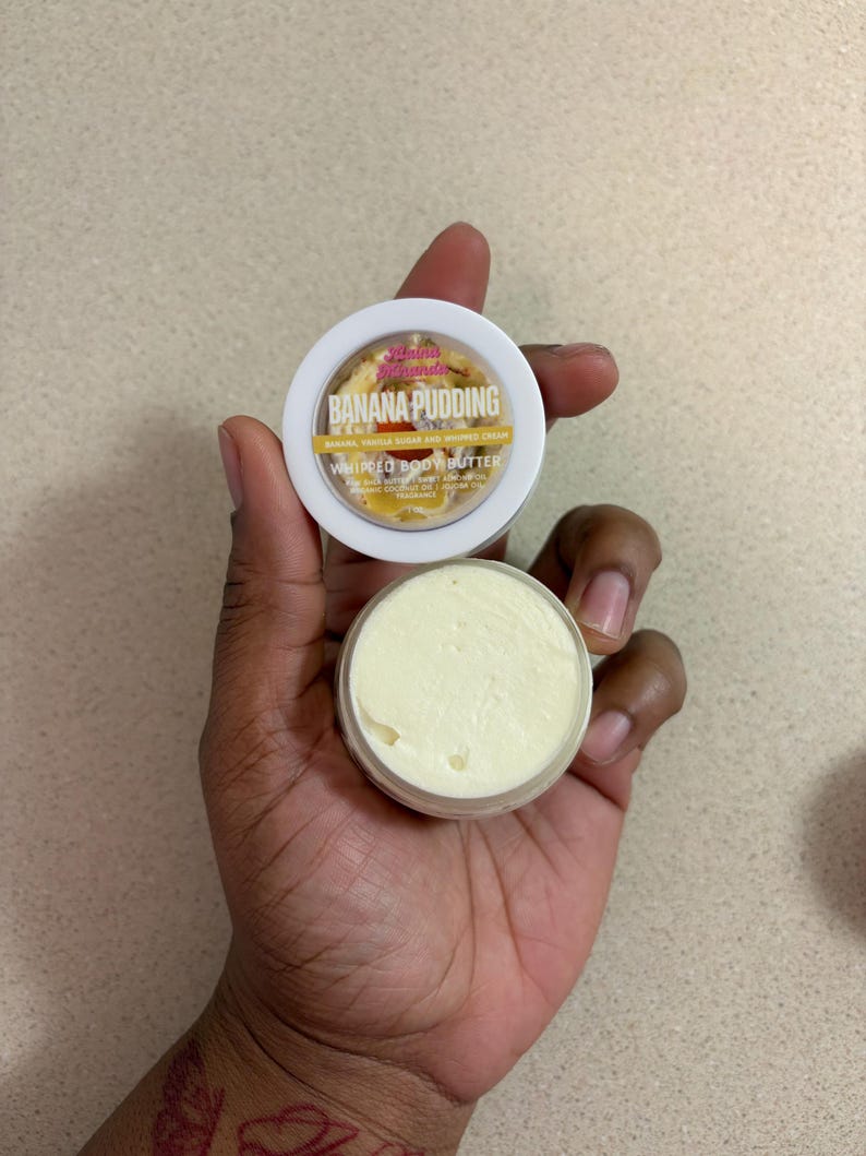 Banana Pudding Whipped Essential Body Butter, Fast Absorbing, Soft Non ...