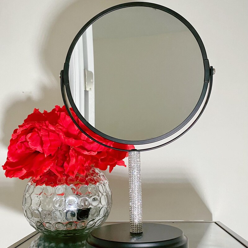 Rhinestone Mirror - Etsy